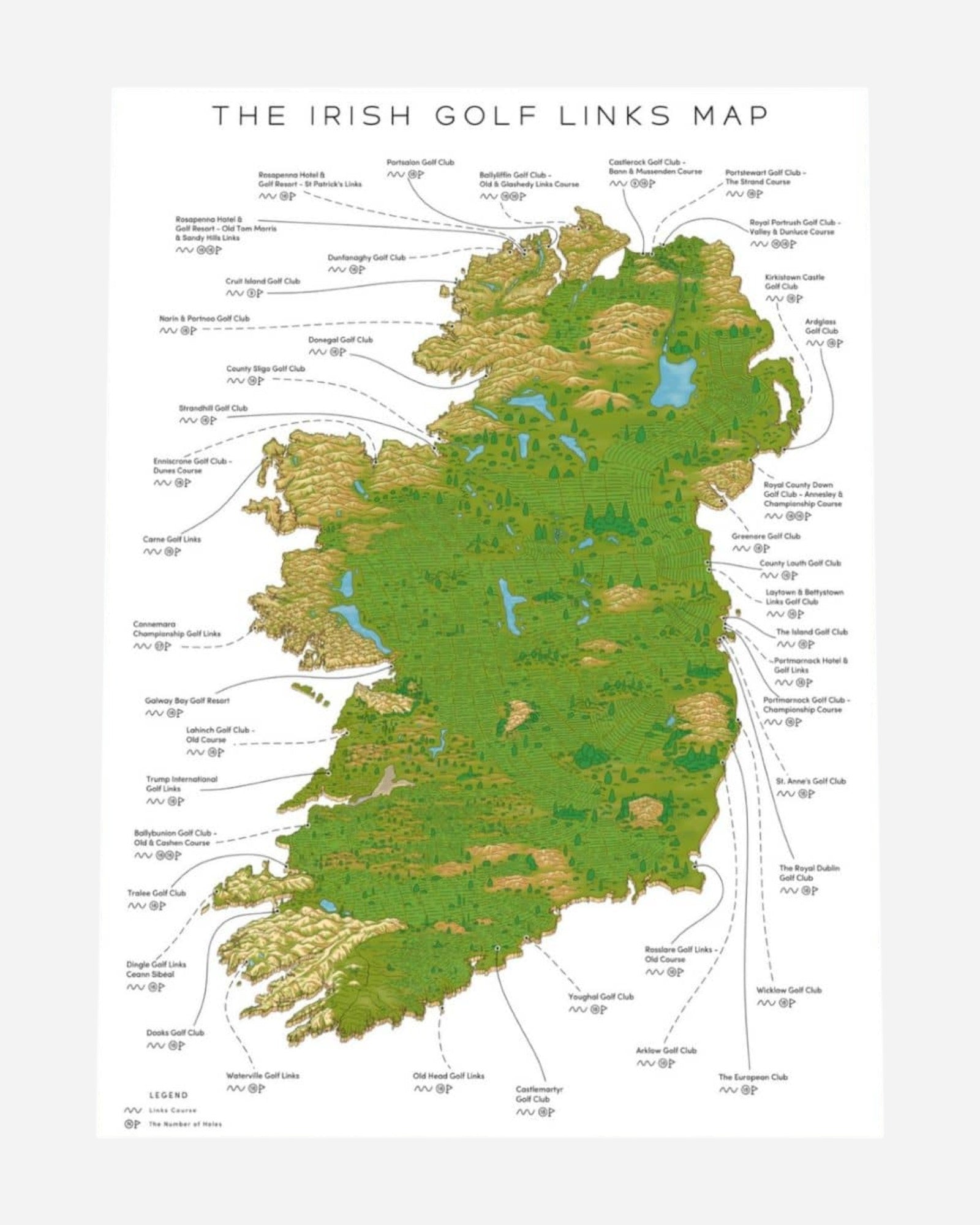 The Irish Golf Links Map by Malin & Mizen – Fine Margins